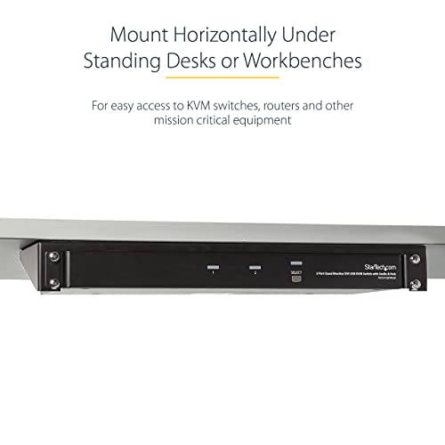 StarTech.com 1U Wall Mount Patch Panel Bracket β 19 in β Steel - Vertical Mounting Bracket for Networking and Data Equipment , TAA (RK119WALLV)