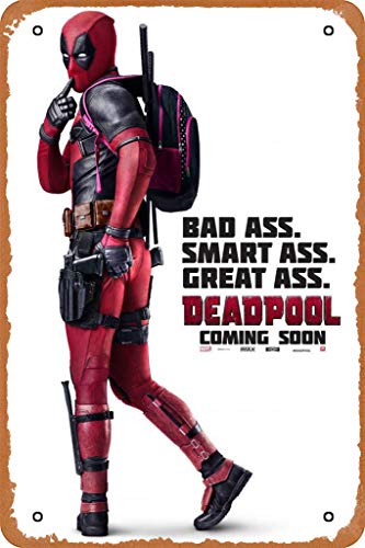 KiiHool Deadpool Movie Poster 3 Vintage Metal Tin Sign 12 x 8 Inches Poster Movie Poster