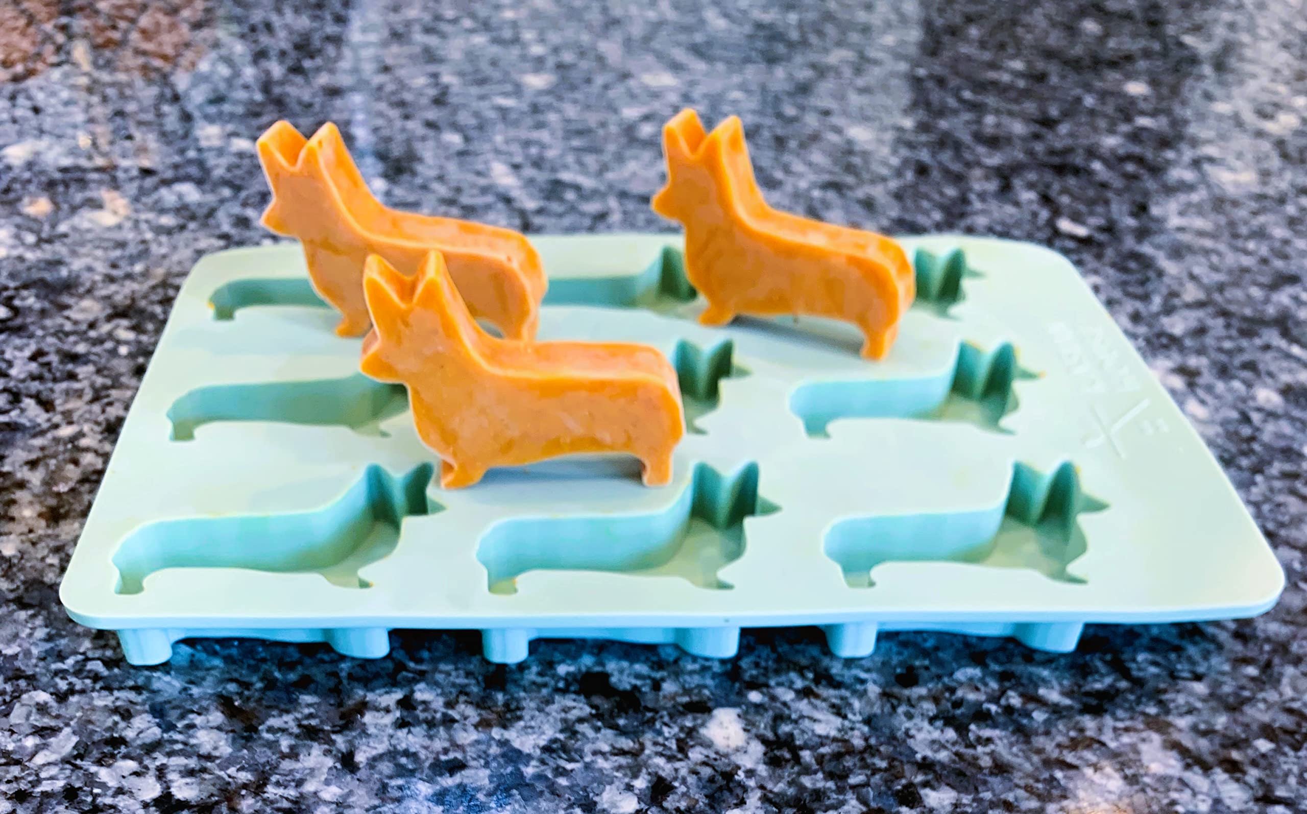 Kasian House Corgi Silicone Ice Cube Tray and Treat Mold, 9 Welsh Corgi Shaped Molds, BPA Free and Heat Resistant, Chocolate Mold