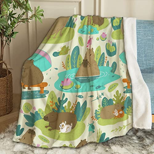 Artblanket Capybara Blanket Gifts, 40 X 30 Inch for Baby Capybara Throw Super Soft, Capybara Throw Blanket for Bed Couch Sofa for Capybara Lovers