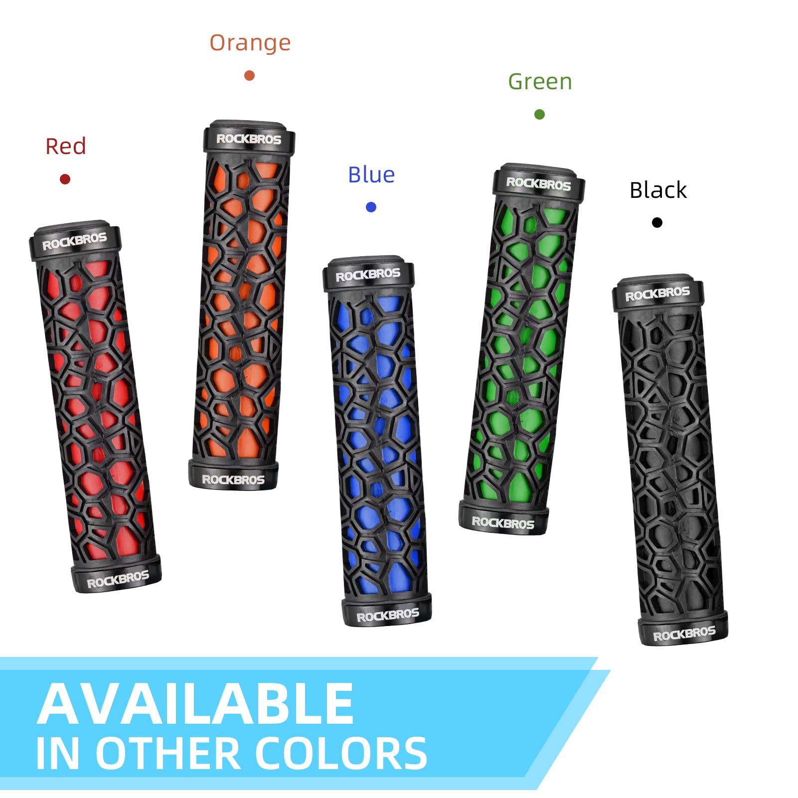 ROCKBROS Bike Handlebar Grips Double Lock-on Bike Grips Non-Slip Bicycle Handlebar Grips for MTB, BMX, Scooters, Folding Bikes 22.2mm