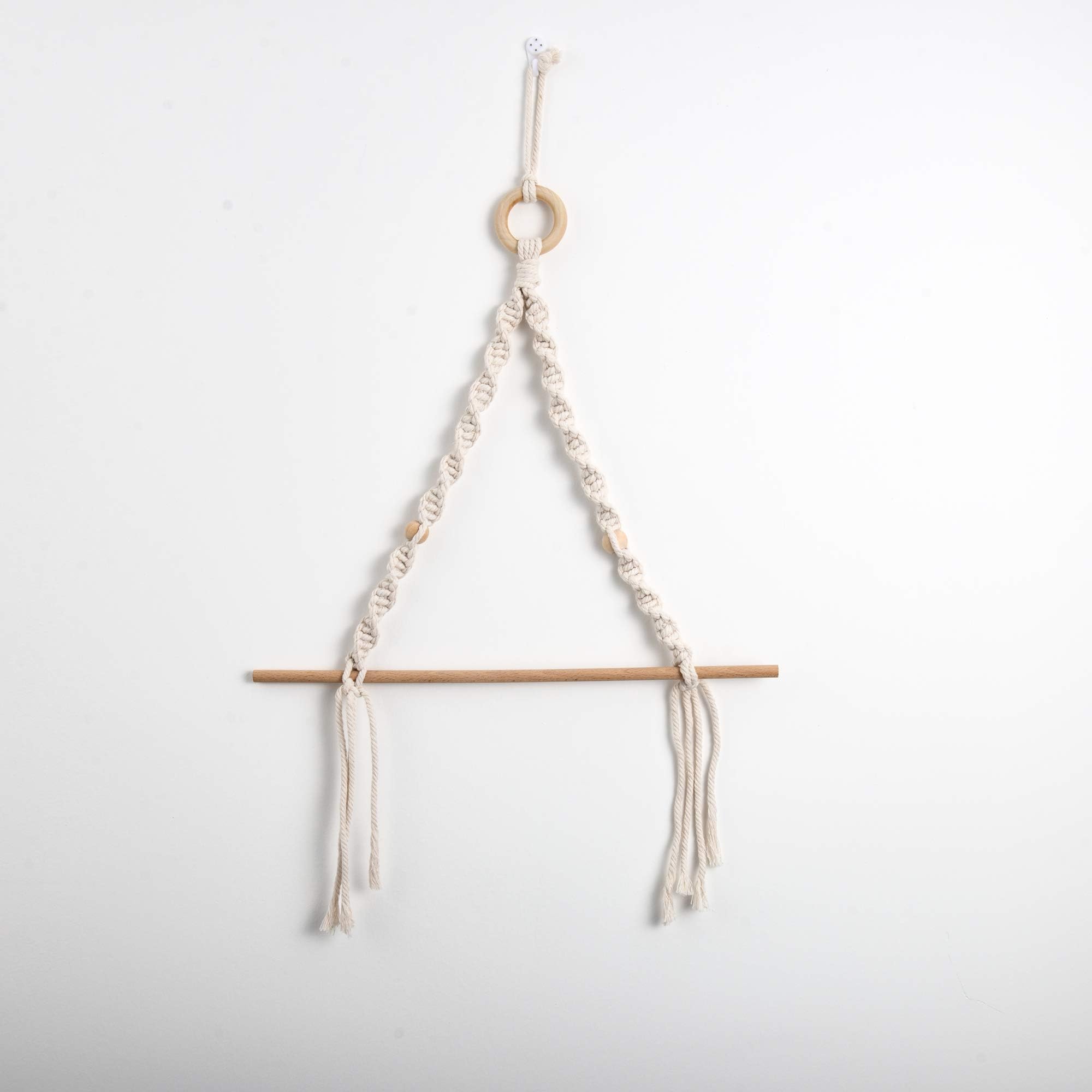Eiyye Handmade Paper Towel Holder Boho Paper Towel Holder Cotton Rope Macrame Toilet Paper Holder Towel Rack for Bathroom Kitchen