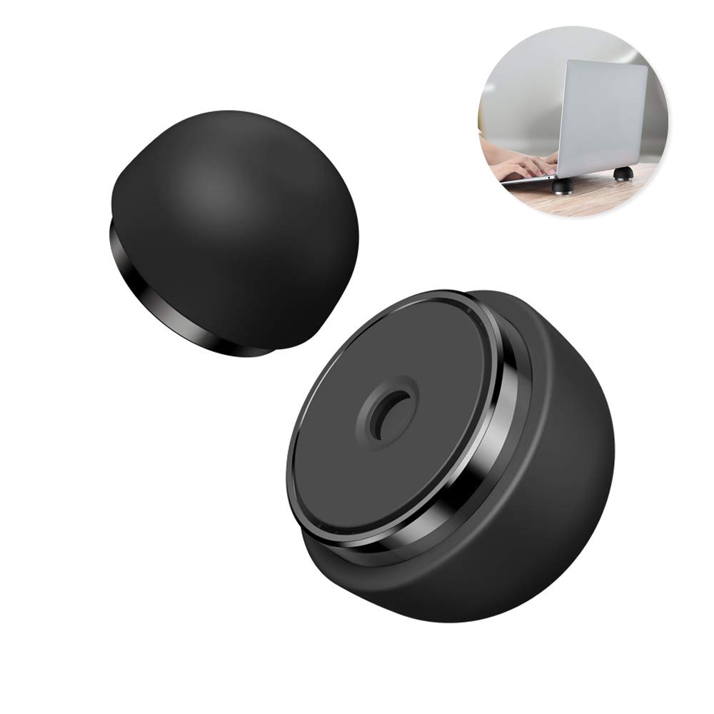 Portable Laptop Cooling Pad, nediea Ergonomic Laptop Stand Small Invisible Cooler Ball Magnetic Foot Heat for MacBook Pro/Air, Lenovo,12-17 Inches Tablet&Laptop (Black)