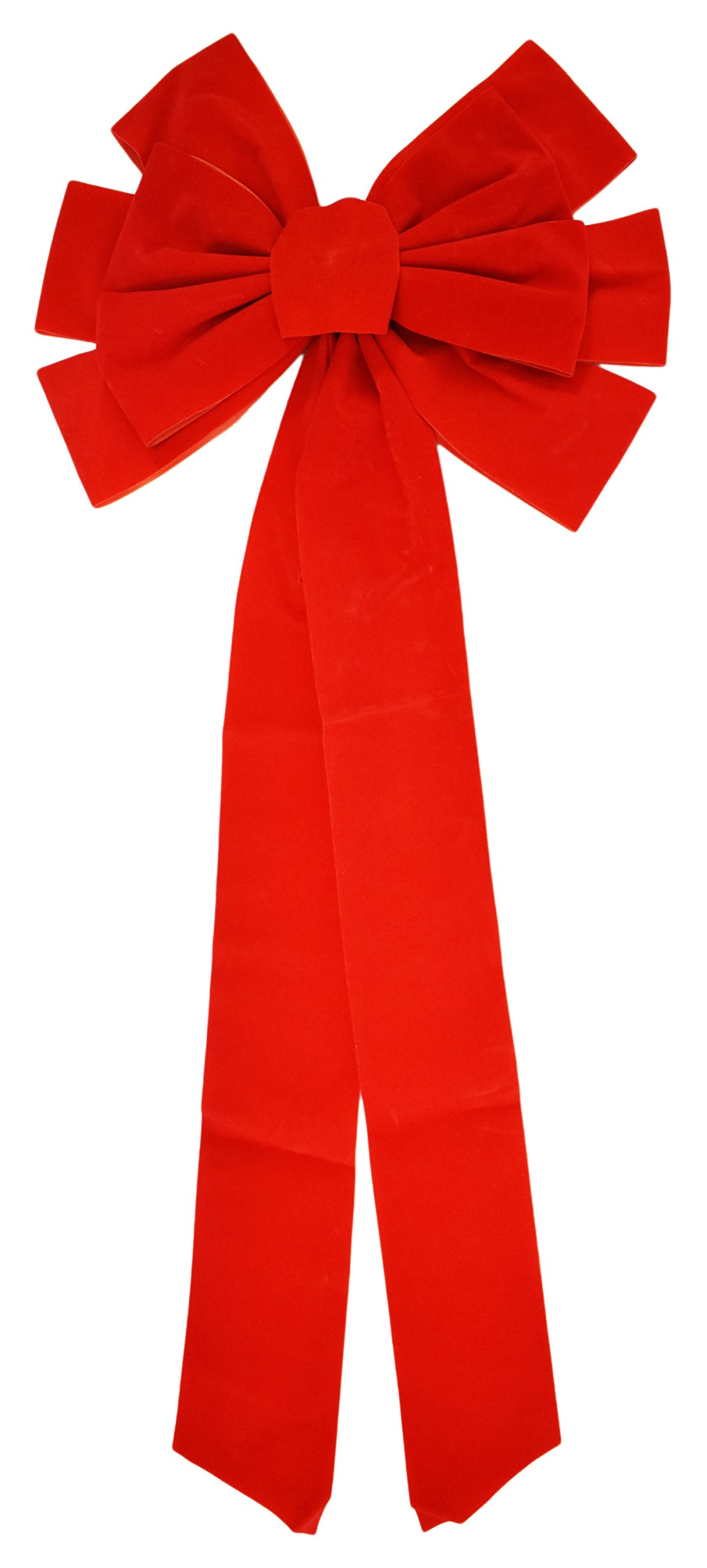 Black Duck Brand Set of 4 Christmas Red Velvet Bows 26" x11.5" 10-Loop Holiday/Christmas Bows!