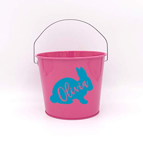 Personalized Easter Bunny Pail ~ Bucket ~ Basket