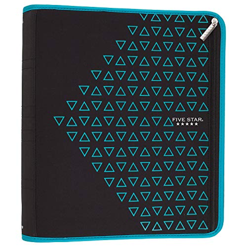 Five Star Zipper Binder, 2 Inch 3 Ring Binder, Xpanz Expandable with Interior Pockets, Assorted Colors, Color Selected For You, 1 Count (29040)