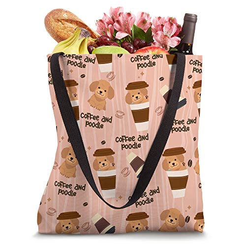 Cute Poodle Coffee Dog Lover Gifts For Coffee Drinkers Tote Bag