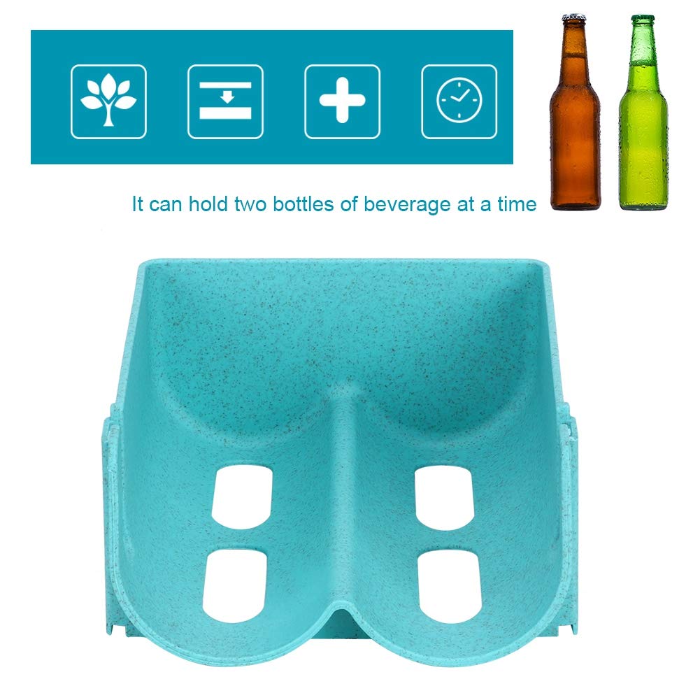 LIZEALUCKY Standing Stackable Beer can Holder Canned Beverage Storage Rack Refrigerator Beverage Organizer(Blue)