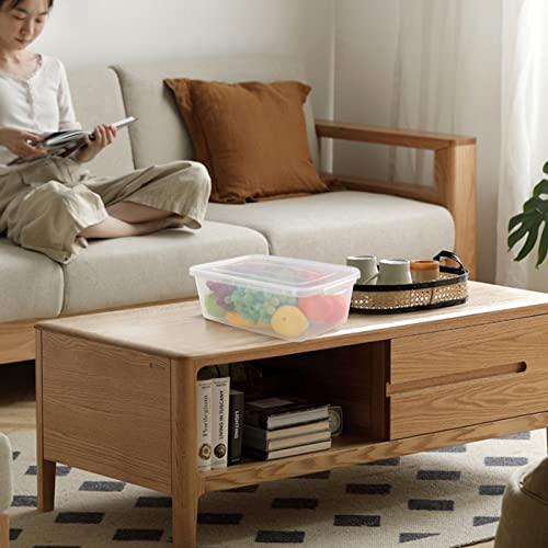 Idomy 4-Pack Clear Plastic Storage Latch Box with Lids, 14 L