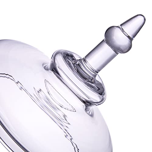 Clear Glass Apothecary Jar with Lid Decorative Candy Buffet Jars Elegant Glass Storage Containers for Weddings Home Bathroom Decor and Kitchen Centerpieces (D:6.9" H:17")