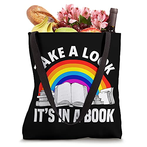 Cute Book Reader Rainbow Book Lover Love Reading Tote Bag
