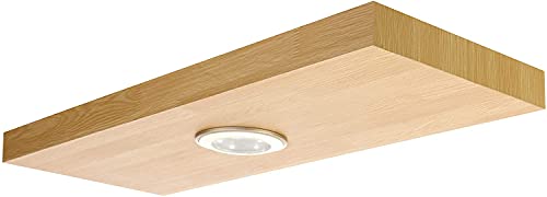 Kiera Grace kieragrace Stockholm Aberg Floating Shelf w/LED Light – Oak, 24" Matte Finish Wall Organization