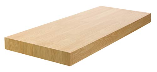 Kiera Grace kieragrace Stockholm Aberg Floating Shelf w/LED Light – Oak, 24" Matte Finish Wall Organization