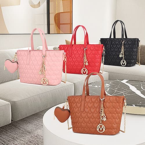 MKF Collection Crossbody Bag for Women, & Coin Pouch β PU Leather Top-Handle Satchel Shoulder Handbag Blue