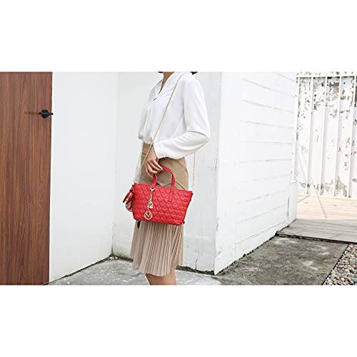 MKF Collection Crossbody Bag for Women, & Coin Pouch β PU Leather Top-Handle Satchel Shoulder Handbag Blue