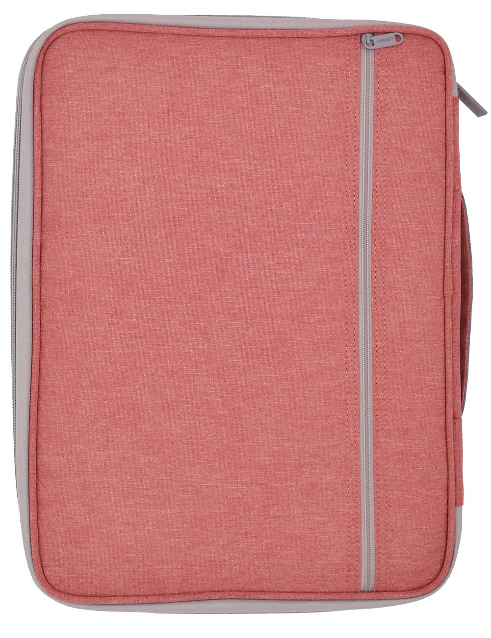 mygreen Multi-functional A4 Document Bags Portfolio Organizer-Waterproof Travel Pouch Zippered Case for Ipads, Notebooks Documents (Salmon Pink)
