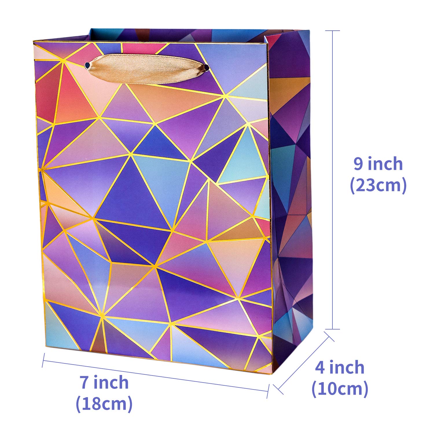 Gift Bags Medium Size Set, 5 Pack Assorted Small Bulk Birthday Gift Wrapping Bag with Tissue Paper for Men Women Girls Baby Bridal Shower Present Bag for Anniversary Party,10 Piece Set
