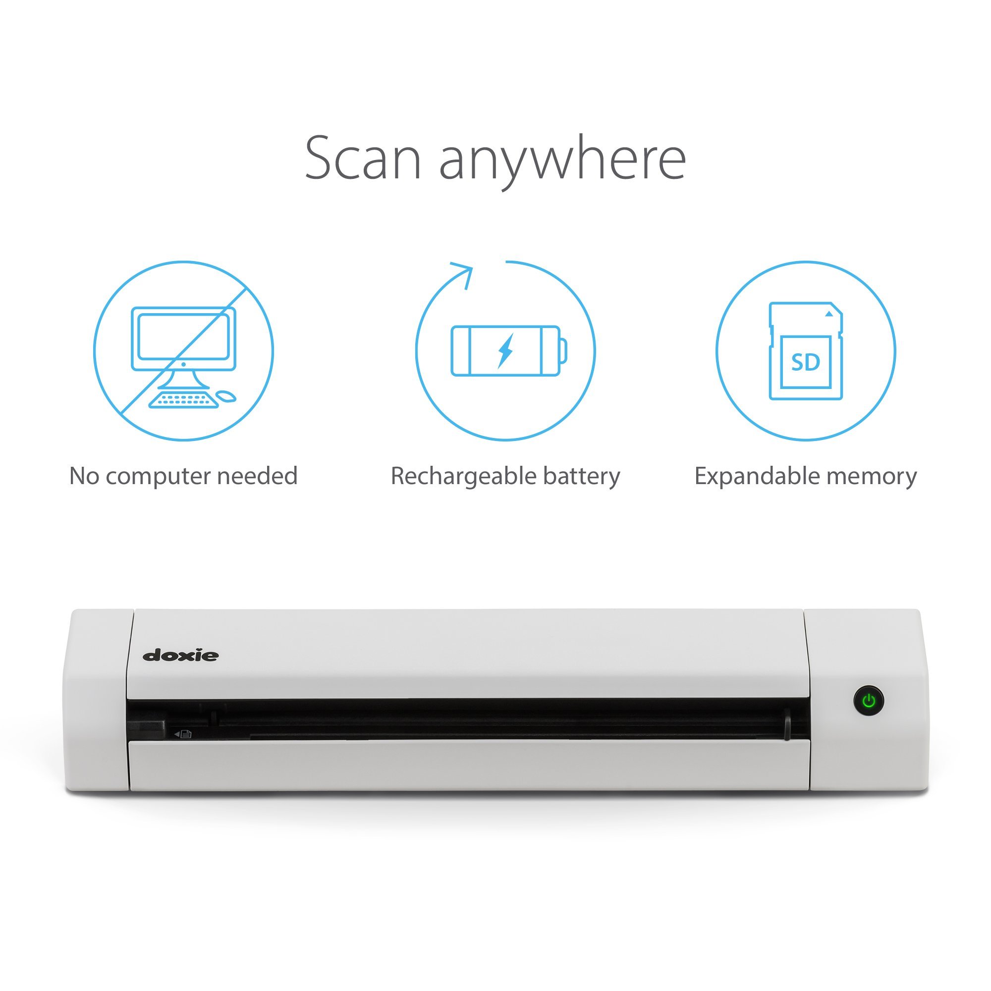 Doxie Go SE Wi-Fi - Simplify Going Paperless with The First Easy-to-Use Wireless Document & Photo Scanner with Portable Scanning, Unlimited Searchable Documents & Seamless Software for Mac, PC, & iOS