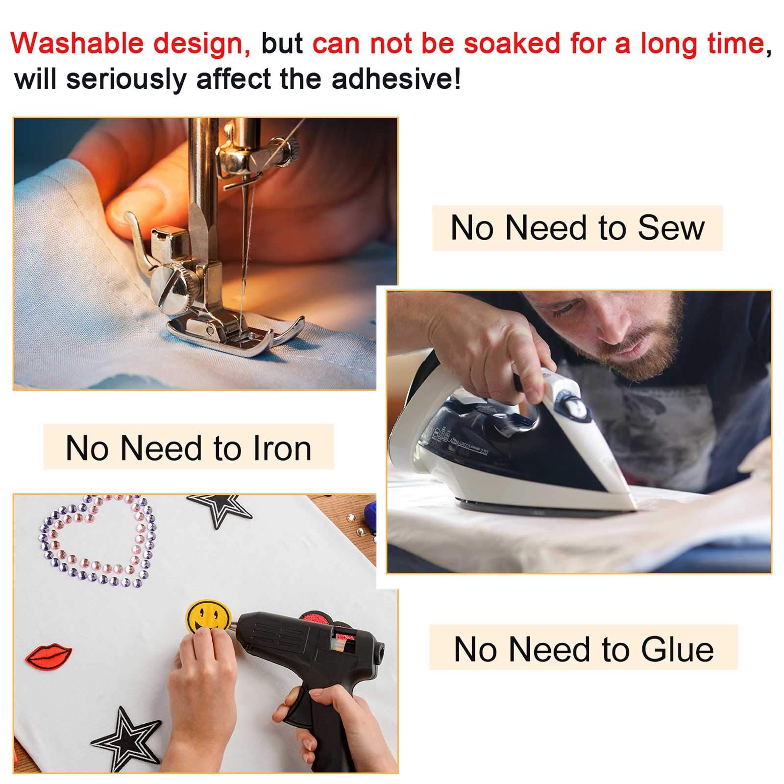 Outus Sticky Fabric Tape Double-Sided Tape Adhesive Cloth Tape Press-on Tape, No Sewing, Gluing, or Ironing, Alterations and Hemming Tool (1 Piece,1/2 Inch x 164 Feet)