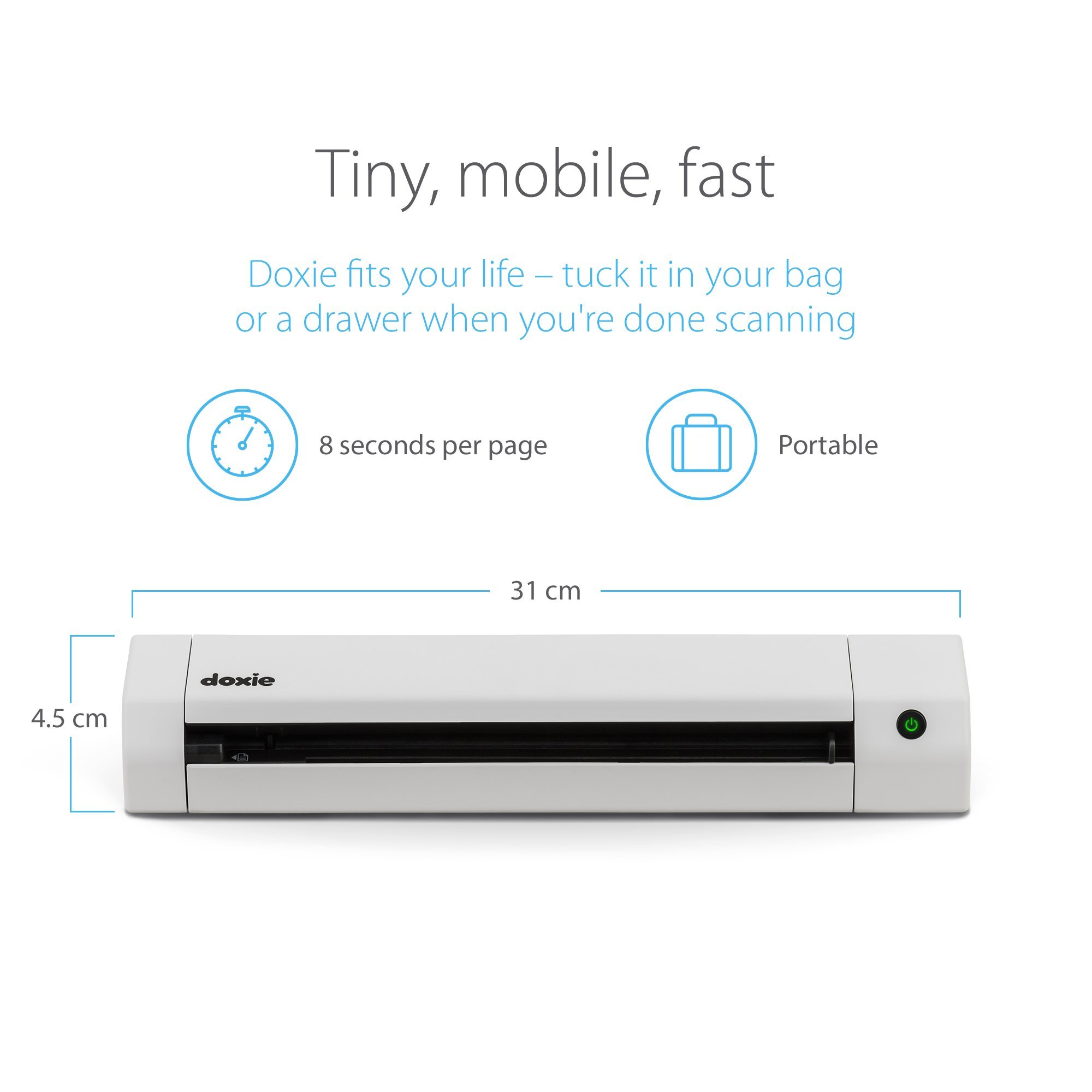Doxie Go SE Wi-Fi - Simplify Going Paperless with The First Easy-to-Use Wireless Document & Photo Scanner with Portable Scanning, Unlimited Searchable Documents & Seamless Software for Mac, PC, & iOS