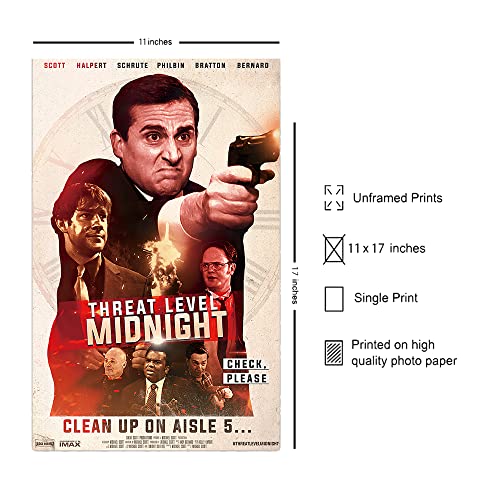 UpdateClassic Threat Level Midnight Gaming Poster and Prints Unframed Wall Art Gifts Decor 11x17 Style 02 for Office