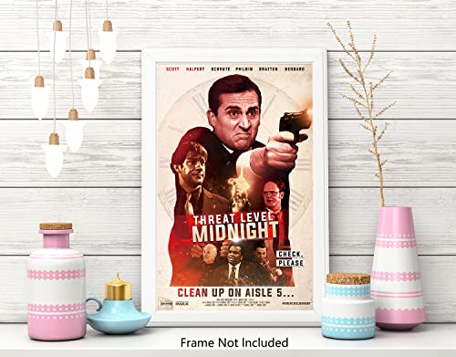 UpdateClassic Threat Level Midnight Gaming Poster and Prints Unframed Wall Art Gifts Decor 11x17 Style 02 for Office