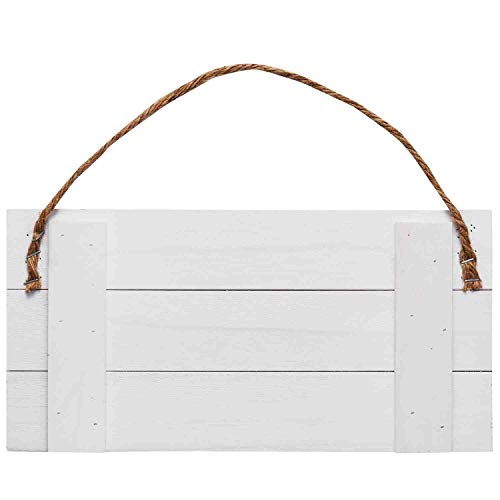 Love Story Wood Plank Hanging Sign for Home Decor (13.75 x 6.9 Inches with White Background)