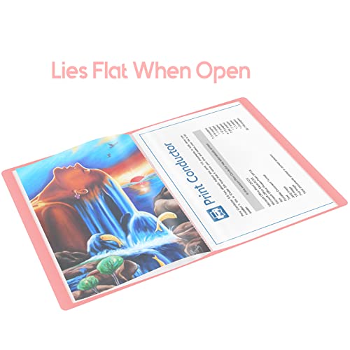 11x17 Portfolio Presentation Book - Art Portfolios 11x17 Binder with 40 Plastic Sleeves for Displaying 80 Pcs 11 x 17" Paper, Artwork, Prints or Posters - Pink