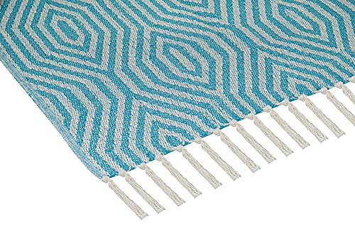 Turquoise Throw Blanket | Throw Blanket for Couch Sofa | Throw Blanket for Bedroom | Farmhouse Throw Blanket | Cozy Lightweight Decorative Throw for Bed | Living Throw Blanket | Knit Throw Blanket