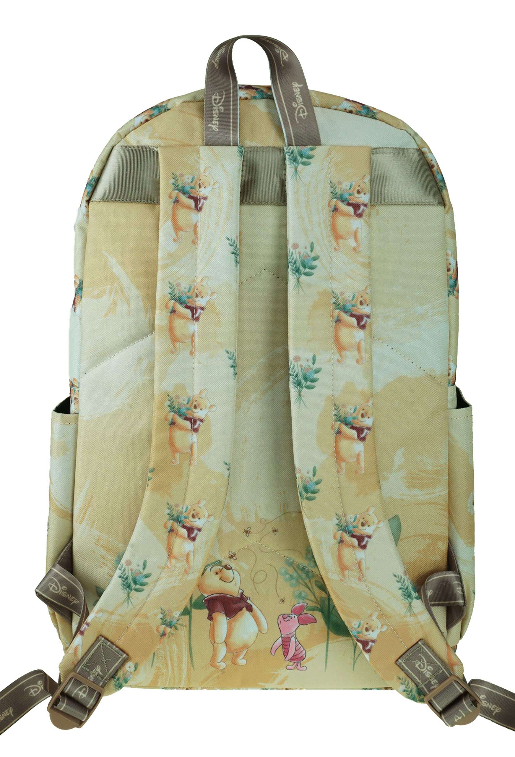 KBNL Classic Disney Winnie The Pooh Backpack with Laptop Compartment for School, Travel, and Work, Multicolor (A22208-WTP)