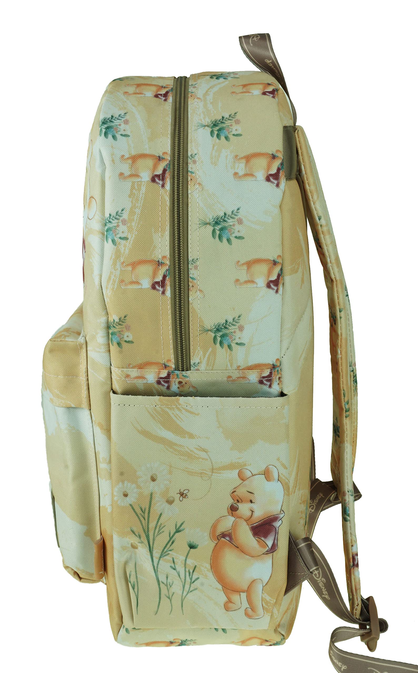 KBNL Classic Disney Winnie The Pooh Backpack with Laptop Compartment for School, Travel, and Work, Multicolor (A22208-WTP)