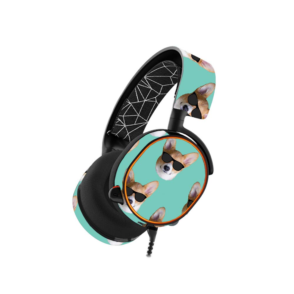 MightySkins Skin Compatible with SteelSeries Arctis 5 Gaming Headset - Cool Corgi | Protective, Durable, and Unique Vinyl Decal wrap Cover | Easy to Apply, Remove, and Change Styles | Made in The USA