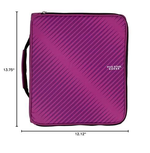 Five Star® Multi-Access Zipper Binder, 8 1/2" x 11", 2" Rings, Assorted Cover Colors