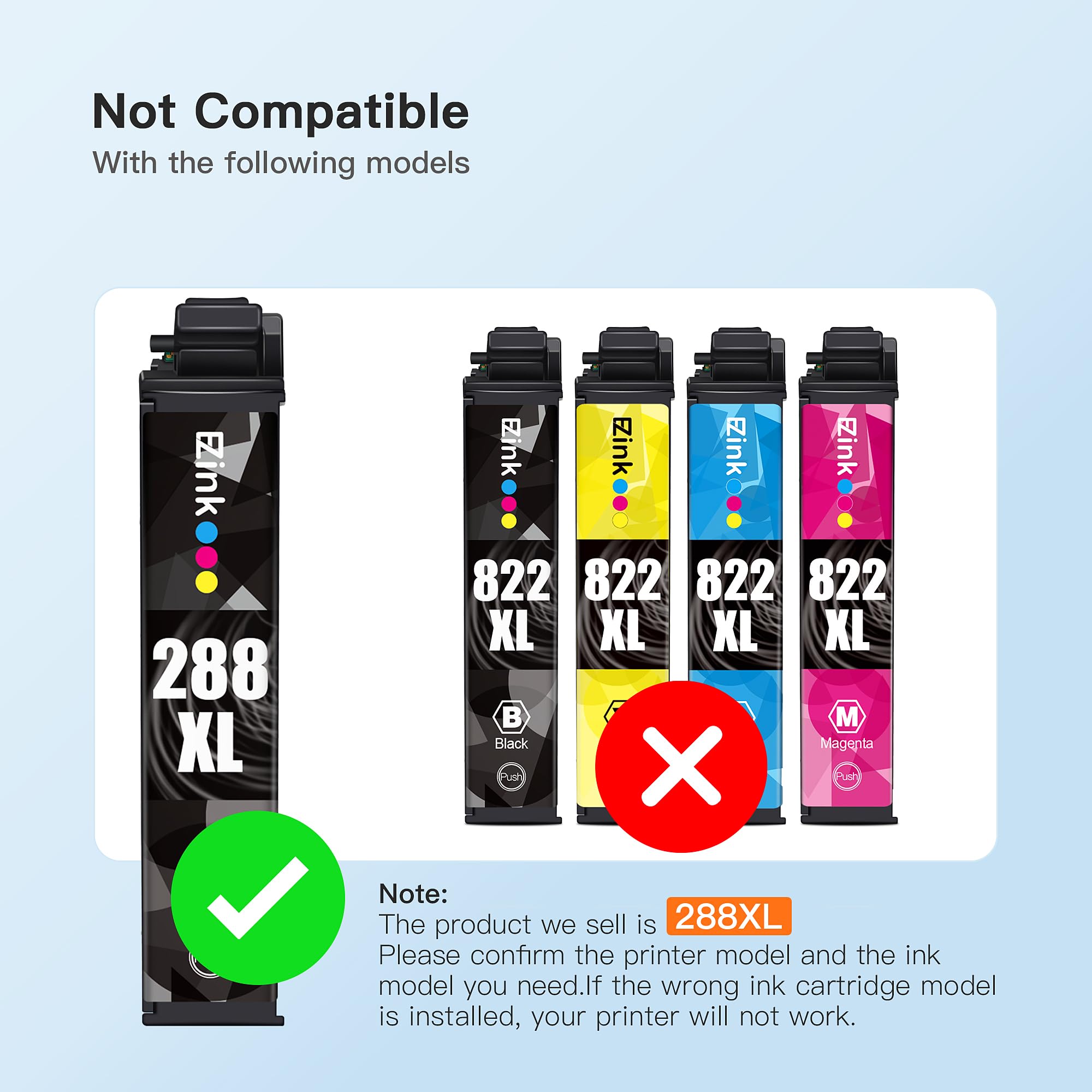 E-Z Ink (TM) Remanufactured Ink Cartridge Replacement for Epson 288 288XL High Yield to use with XP-440 XP-446 XP-330 XP-340 XP-430 (2 Black, 1 Cyan, 1 Magenta, 1 Yellow with Latest Upgraded Chips)