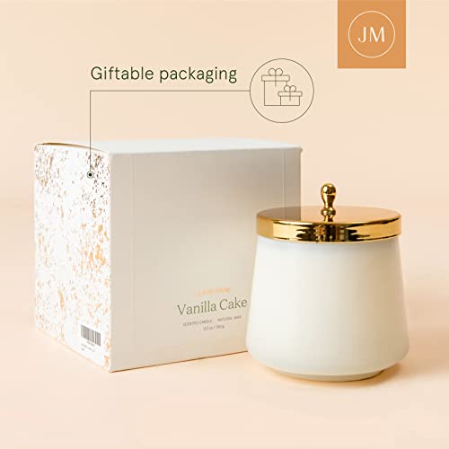 LA JOLIE MUSE Vanilla Candles for Home Scented, Natural Soy Candles, Luxury Glass Jar Candles,75 Hours Long Burning Candles, 12.3 Oz