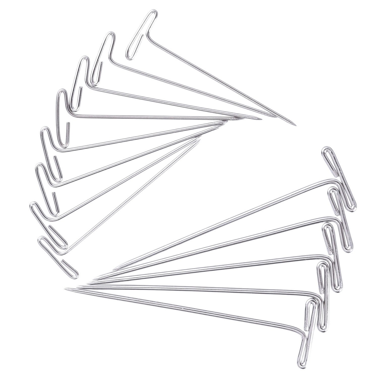Blulu Steel T-pins for Blocking Knitting, Modelling and Crafts 150 Pieces (2 Inch, 1-1/2 Inch)