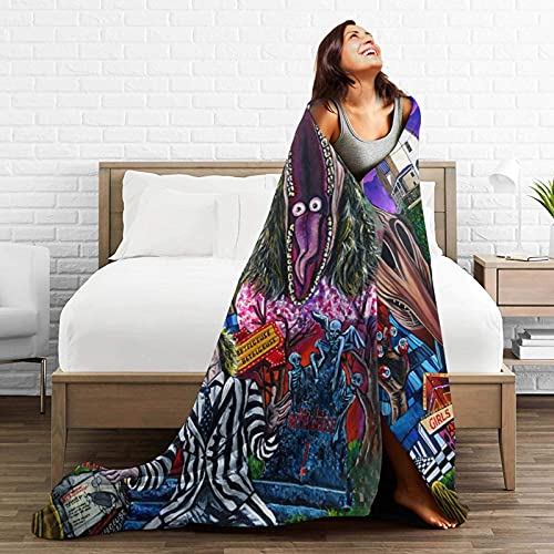 Halloween Movie Fleece Throw Blankets for Couch Cozy Lightweight Soft Blankets and Throws for Sofa 50"X40"