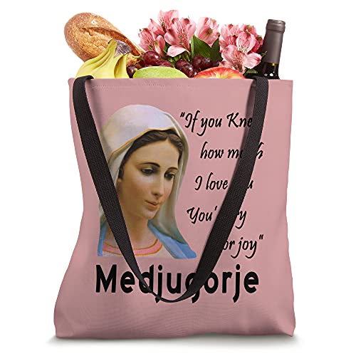 Our Lady Queen Of Peace Virgin Mary Totus Tuus Medjugorje Tote Bag