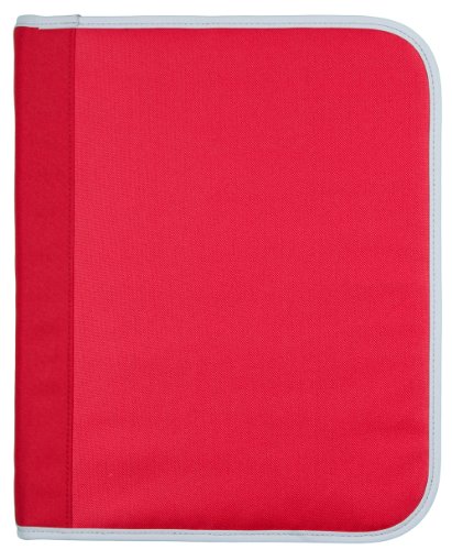 Mead 1-1/2Inch Zipper Binder, 3 Ring Binder, Heavy Duty, PRO Platinum, Red/Black (72860)