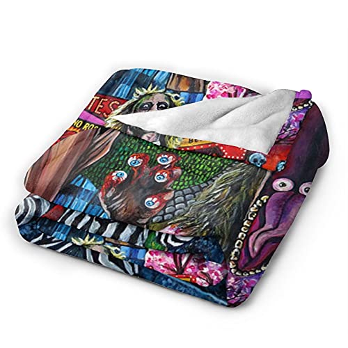 Halloween Movie Fleece Throw Blankets for Couch Cozy Lightweight Soft Blankets and Throws for Sofa 50"X40"