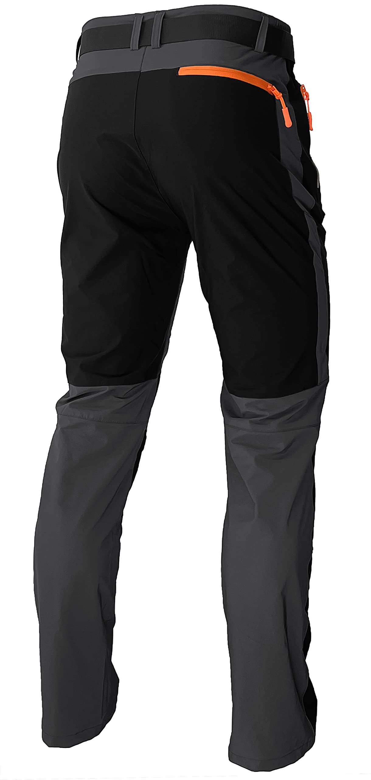 Kuseeker Mens Stretch Work Hiking Pants Quick Dry Lightweight Waterproof Outdoor Travel Climbing Fishing Pants Gray 36