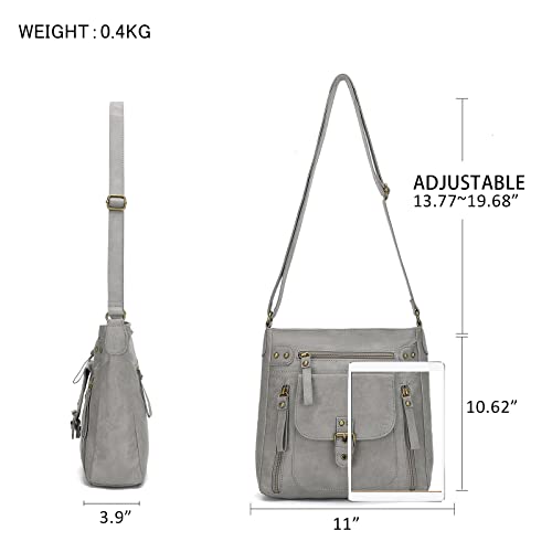 KL928 Crossbody Bags for Women Shoulder Purses and Handbags, Grey