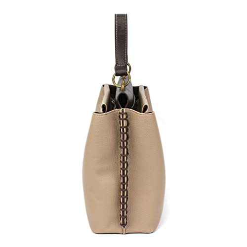 CHALA Charming Satchel with Adjustable Strap - Triceratops - Taupe