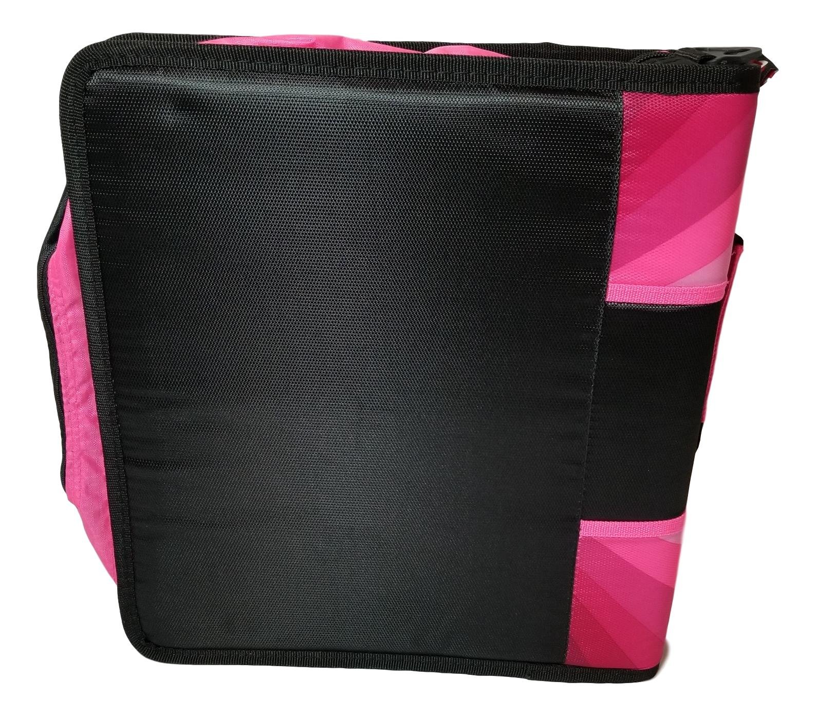 Yagoolh Case-it 2-in-1 Zipper D-Ring Dual Binder, 2 Sets of 2-Inch Rings, Pink V2, DUAL-301-P