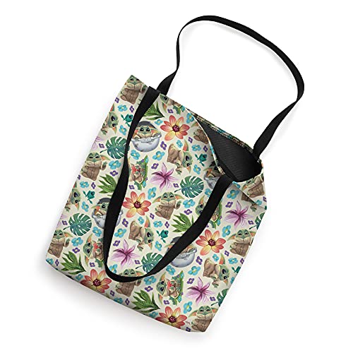 Star Wars The Mandalorian Grogu Tropical Print Tote Bag