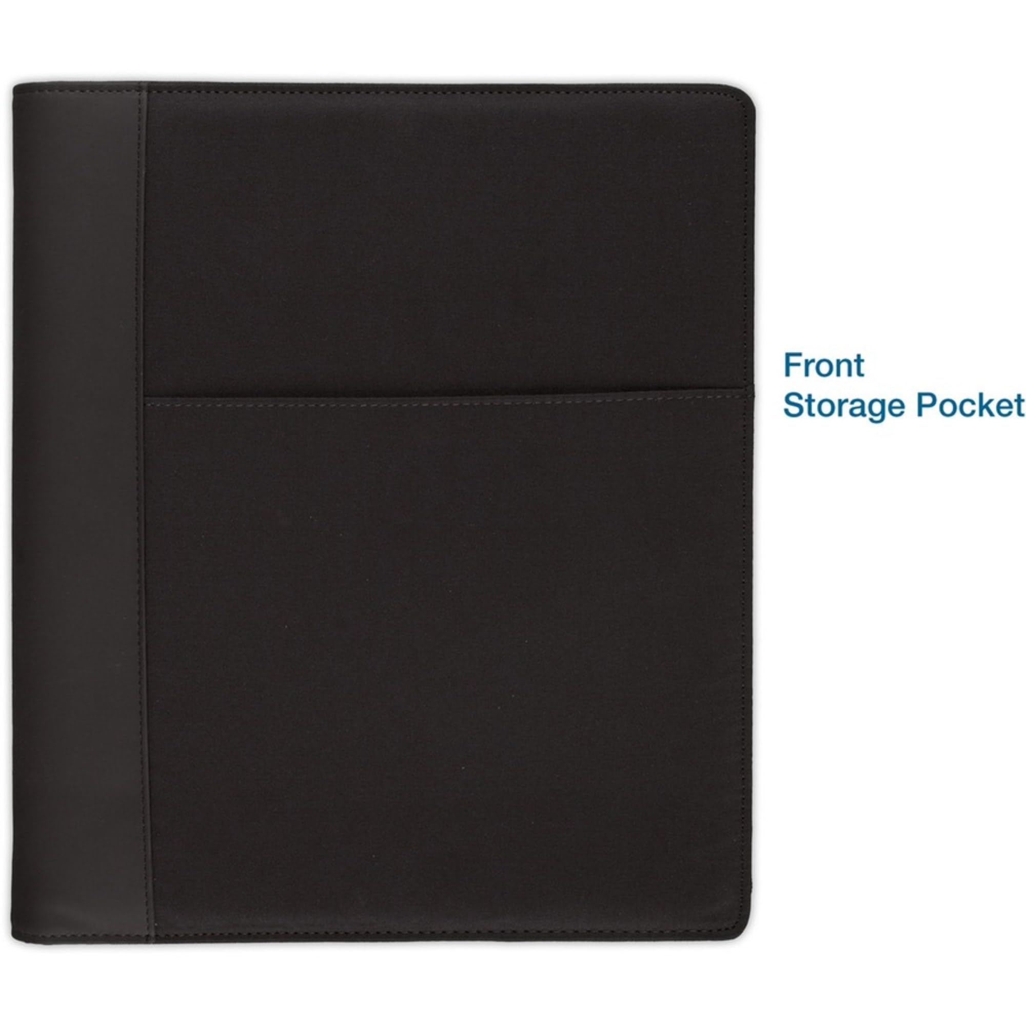 " Mead - Cambridge City Zipper Binder, Microfiber, 12.75"" x 11"", (Assorted Colors)", black