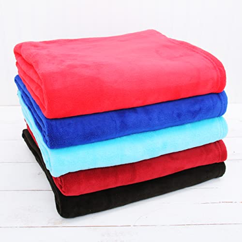 Threadart Personalized Embroidered Super Soft Ultra Plush Fleece Throw Blankets 50"x60" | Fuzzy Soft Cozy Microfiber Free Custom Embroidery Included Perfect for Gifts| Purple