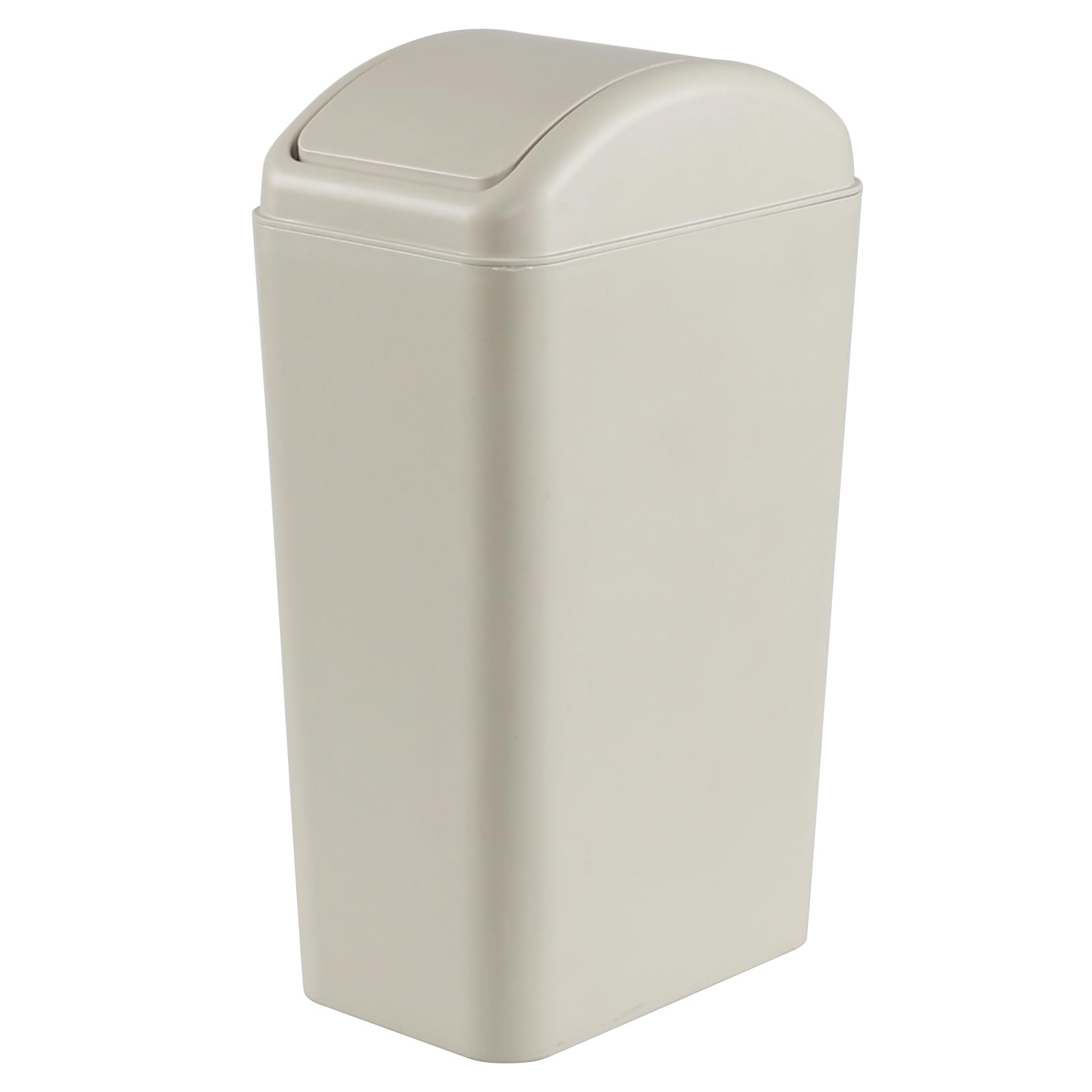 Saedy Small Swing Lid Trash Can, 14 L Slim Garbage Bin