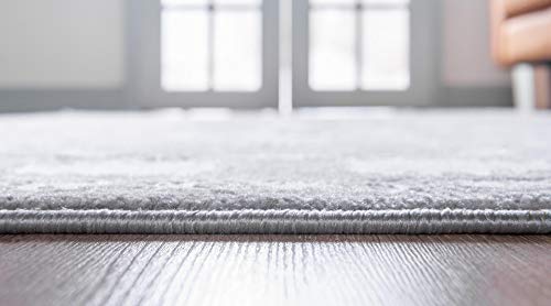 Rugs.com Boston Collection Rug – 3' x 5' Gray Low-Pile Rug Perfect for Living Rooms, Large Dining Rooms, Open Floorplans