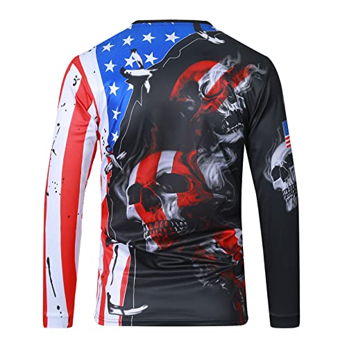Keebik Men's Cycling Jersey MTB T Shirt Long Sleeve Mexico Mountain Bike Motorcycle Bicycle Racing Clothes